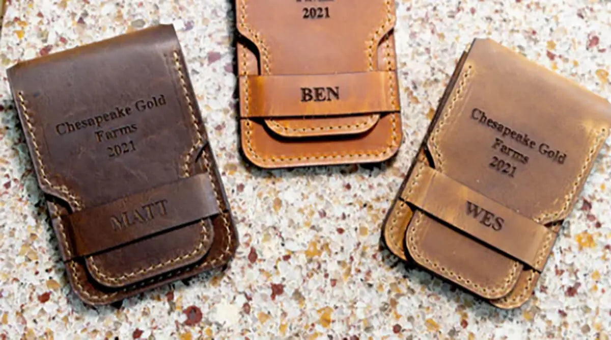 Choose the Expert for Engraving Leather Wallets - Bull Sheath Leather