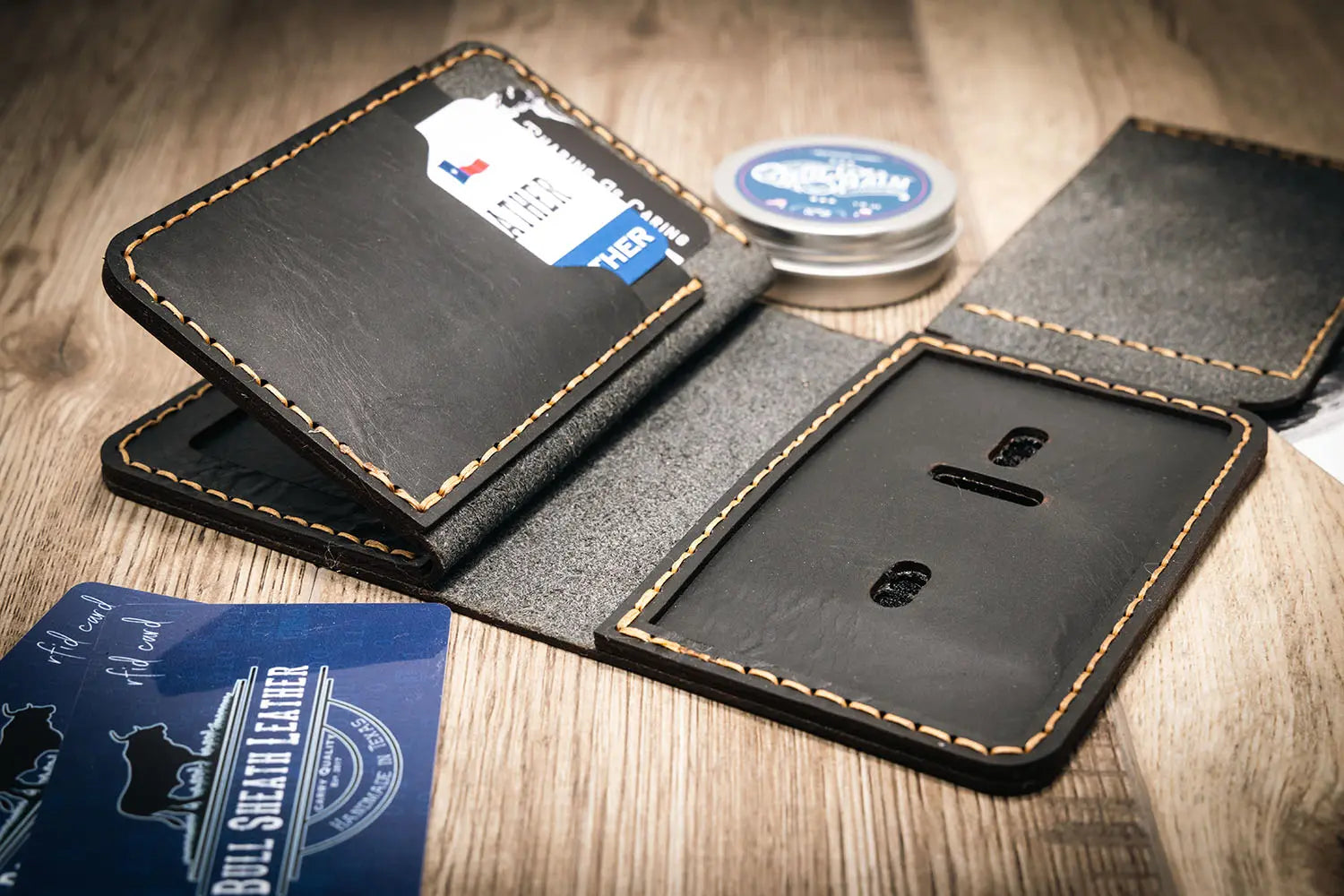 Federal Badge Wallet – Bull Sheath Leather