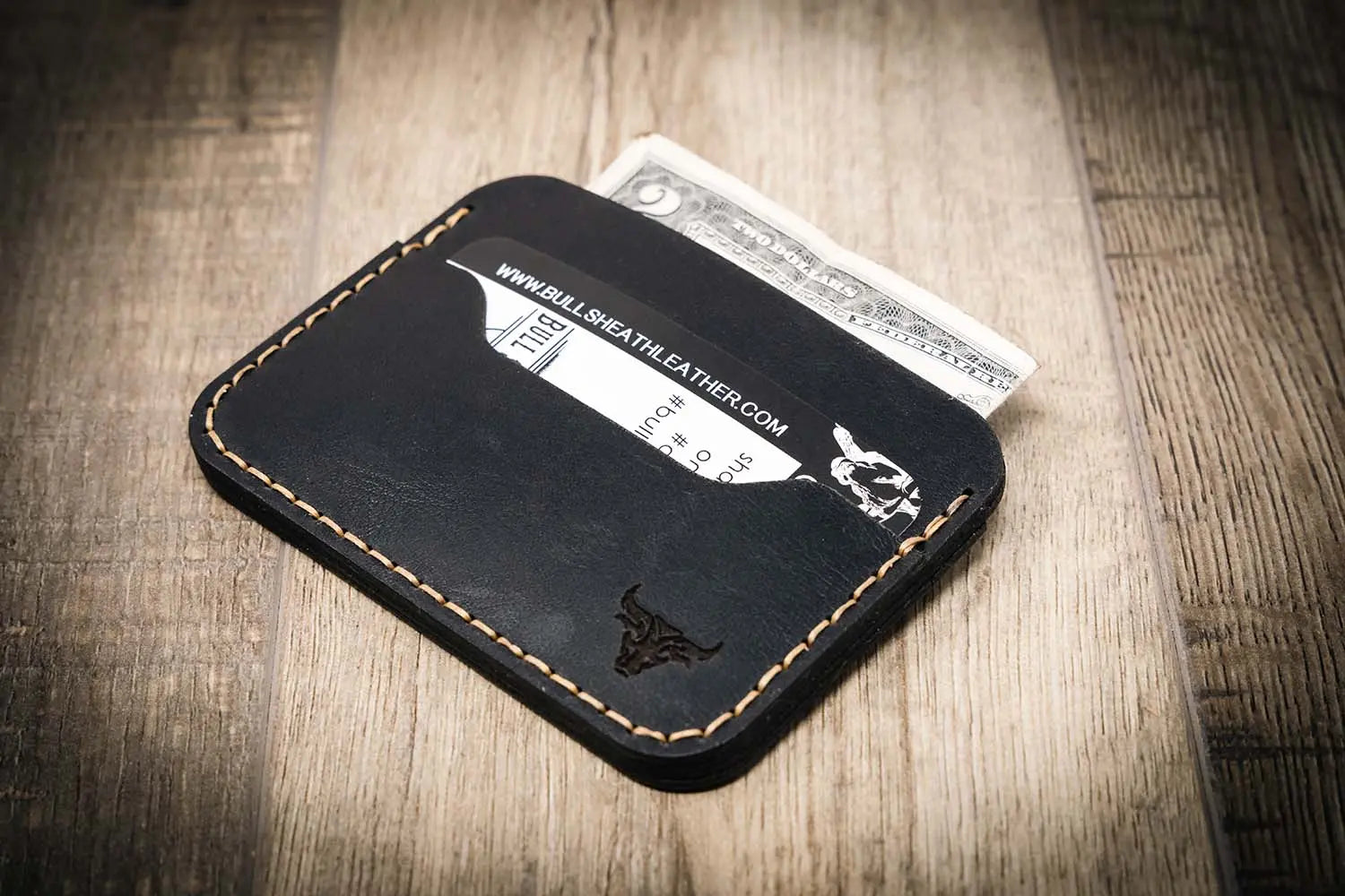 Pflugerville Card Wallet - Black – Bull Sheath Leather